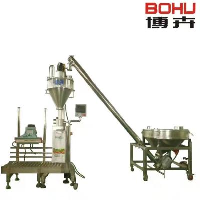 China Stainless Steel Automatic Powder Filling Machine 10L 30L 50L with 380V 3-Phase Power and 8-25 Bags/Min Speed for sale