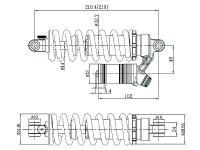China DNM BURNER-RCP3 coil spring shock absorber length 190-240mm rebound/compression damper for sale