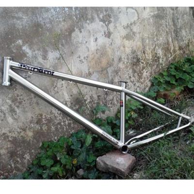 China 26er Chromolly Steel Dirtjump Frame Slope Style CR520 Titanium Chromed 12.5