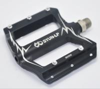 China CNC Bike Pedal Aluminum Alloy Waved Big Platform Sealed Bearing Pedal for Mountain Bike Anodized with Customer's Logo for sale