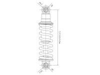 China Mtb Bike Shock Spring Rear Shock Absorber 90-150mm long  body 200-1500lbs Damper for sale