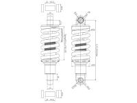 China Bike Coil Spring Shock 150mm long travel 35mm aluminum preload adjustable Medical/Sports Equipment Shock Absorber for sale