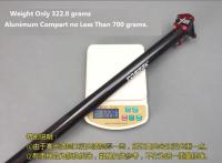 China Zero Offset Carbon Fiber Seatpost of Folding Bike 33.9/580 or 34.9/580mm High Strength 3K Seat Post for sale