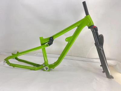 China 26er Junior Full Suspension Mountain Bike Frame XC/Trail Softtail Mtb Bicycle 13.5 Inch for sale