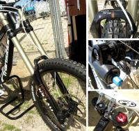 China 26er/27.5er  Dual Crown Mountain Bike Fork Downhill Suspension Mtb Bicycle Fork for sale