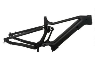 China Customized MTB Full Suspension Carbon Bike Frame For 250W Bafang Mid Drive Motor for sale
