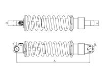 China Racing Kart Suspension Hydraulic Coil Spring Shock with Rebound/Compression Adjustment 150-260mm Length 450lbs Ebike for sale