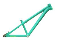 China Nice painting 26er Aluminum Dirt Jumper Bike Frame Horizontal Fish Type Dropout for sale