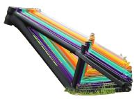 China Nice painting 26er Aluminum Dirt Jumper Bike Frame Horizontal Fish Type Dropout for sale