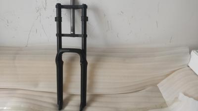 China 24er Bicycle Dual-Crown Air Suspension Fork Hydraulic 20er E-bike Fork 100/120mm Travel Disc Brake for sale