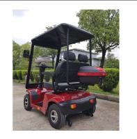 China large Size 4 Wheel Electric Mobility Scooter With Roof For Disabled Man red for sale