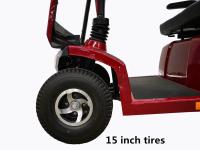 China large Size 4 Wheel Electric Mobility Scooter With Roof For Disabled Man red for sale