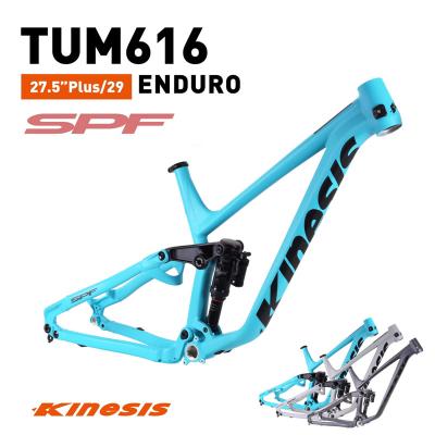China Kinesis TUM616 27.5+ 29er Aluminum  Full Suspension Enduro Off-Road Soft Tail Mountain Bike Frame for sale