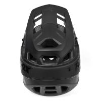 China Adult BMX Full Helmet Downhill Off Road Integrated Anti Drop Anti Glare Hat Brim Full Face Helmet Black for sale