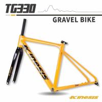 China Lightweight Aluminum Gravel Bike Frame 700x38c with Tapered Headtube for sale