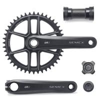China Lightweight Gravel Bike Crankset Axle 24mm 165/170/175 42/44T Chainring Crank 10/11/12s for sale
