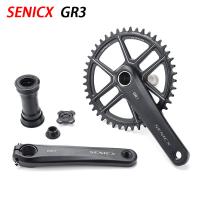 China Lightweight Gravel Bike Crankset Axle 24mm 165/170/175 42/44T Chainring Crank 10/11/12s for sale