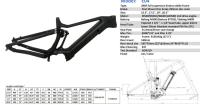 China 29er Boost M600 250w Carbon Full Suspension Ebike Frame 500w Electric Bike Frameset for sale