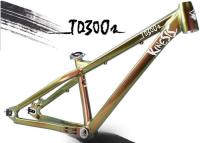 China 26er Aluminum BMX Dirt Jump Bike Frame Strengthened 100-120mm Travel for sale