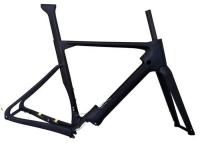 China Full Carbon Bafang M800 Gravel Ebike frame kit, lightweight 700c electric road bike for sale