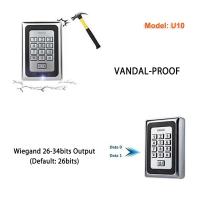 China PIN Code and RFID Card Access Control Reader Metal Cover with IP68 Waterproof and Anti-vandal Features for sale