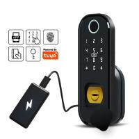 China Waterproof IP65 Smart Lock Fingerprint Rim lock Wifi Intelligent Digital Electronic Lock with TUYA APP GL-H1 for sale