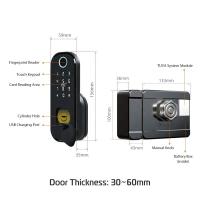 China Waterproof IP65 Smart Lock Fingerprint Rim lock Wifi Intelligent Digital Electronic Lock with TUYA APP GL-H1 for sale