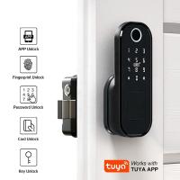 China Waterproof IP65 Smart Lock Fingerprint Rim lock Wifi Intelligent Digital Electronic Lock with TUYA APP GL-H1 for sale