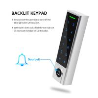 China Waterproof ip66 TUYA TTLOCK APP Smart Touch Keypad Password Standalone RFID Card Acess Control Reader with Door Bell for sale