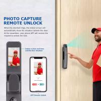 China 3.5 Inch Large Screen Inside Peephole Smart Door Lock for sale