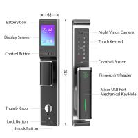 China Tuya & TT Lock Smart Digital Door Lock with Camera APP/Fingerprint/Card/ Password/Mechanical Key Verification for sale