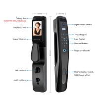 China Biometric Fingerprint and Password IC Card Smart Door Lock with TUYA WIFI/TT Lock APP Viewer Vision Digital with Camera for sale