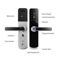 China Low Voltage Alarm/Remote Control APP/Key Fingerprint RFID Card Password WIFI Wireless Remote Control Smart Door Lock for sale