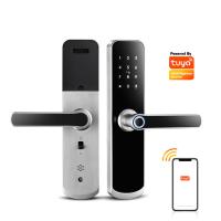 China Low Voltage Alarm/Remote Control APP/Key Fingerprint RFID Card Password WIFI Wireless Remote Control Smart Door Lock for sale