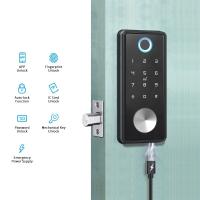 China APP Remote Control RFID Card Password fingerprint Wireless Smart Door Lock for sale
