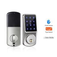 China Deadbolt APP Remote Control RFID Card Digits fingerprint Wireless Smart Door Lock for sale