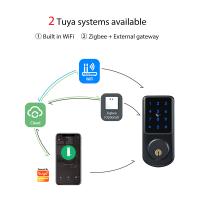 China Deadbolt APP Remote Control RFID Card Digits fingerprint Wireless Smart Door Lock for sale