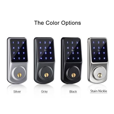 China Deadbolt APP Remote Control RFID Card Digits fingerprint Wireless Smart Door Lock for sale
