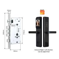 China Smart Fingerprint Wireless Door Lock for Hotel And Card/Digital Door Lock for Hotel with Camera Tuya Wifi or TTLock for sale