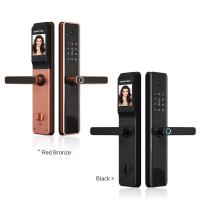 China Smart Fingerprint Wireless Door Lock for Hotel And Card/Digital Door Lock for Hotel with Camera Tuya Wifi or TTLock for sale