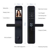 China Smart Fingerprint Wireless Door Lock for Hotel And Card/Digital Door Lock for Hotel with Camera Tuya Wifi or TTLock for sale