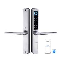 China Slim Waterproof Wireless Door Lock for Hotel and Dustproof Digital Smart Door Lock with TT lock Tuya APP for sale
