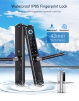China Slim Waterproof Wireless Door Lock for Hotel and Dustproof Digital Smart Door Lock with TT lock Tuya APP for sale