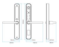China Slim Waterproof Wireless Door Lock for Hotel and Dustproof Digital Smart Door Lock with TT lock Tuya APP for sale