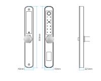 China Slim Dustproof Digital Sliding Door Lock and Waterproof Wireless Door Lock for Hotel and with TT lock Tuya APP for sale
