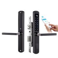China TT lock Tuya APP Slim RFID Card Waterproof Wireless Door Lock for Hotel and Dustproof Digital Smart Door Lock for sale