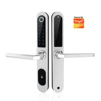 China Dustproof Digital Smart Door Lock with TT lock and Slim Waterproof Wireless Door Lock for Hotel with Tuya APP for sale