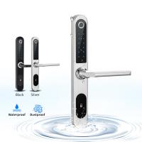 China Dustproof Digital Smart Door Lock with TT lock and Slim Waterproof Wireless Door Lock for Hotel with Tuya APP for sale
