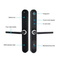 China Dustproof Digital Smart Door Lock with TT lock and Slim Waterproof Wireless Door Lock for Hotel with Tuya APP for sale
