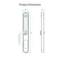 China Sliding Digital Smart Door Lock with TT lock and Slim Waterproof Wireless Door Lock for Hotel with Tuya APP for sale